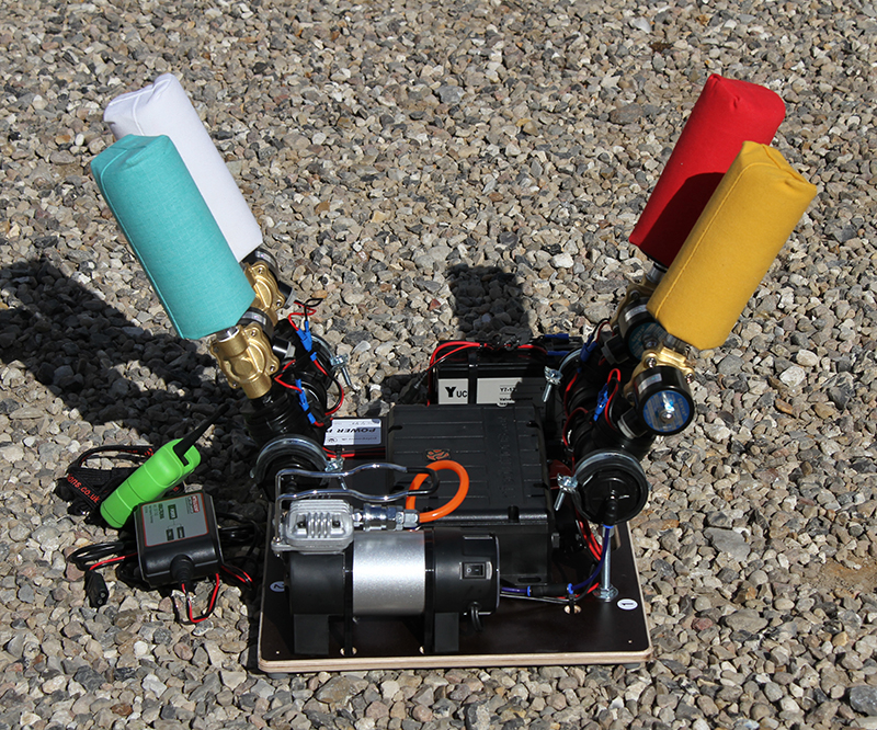 Power Poofer Li4 Solo m/Canvas dummy'er - Air Launcher - Dummyshoppen.dk